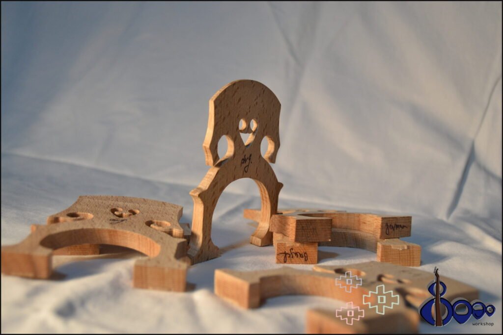 Fitted Cello Bridge Quarter Size – Pro‑Grade Maple Setup - bogoworkshop