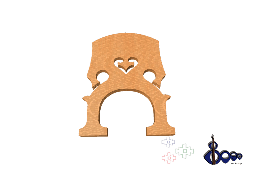 Double bass 3/4 bridge Vienna model - bogoworkshop