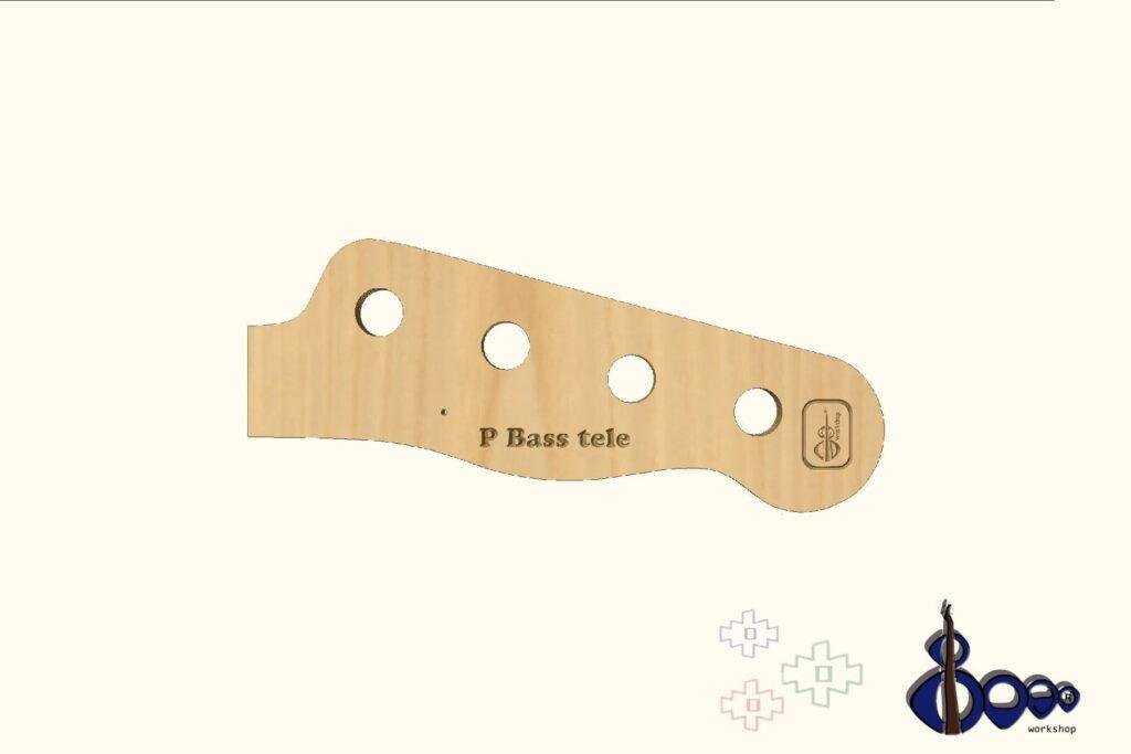 Headstock routing template for Fender Telecaster Bass - bogoworkshop