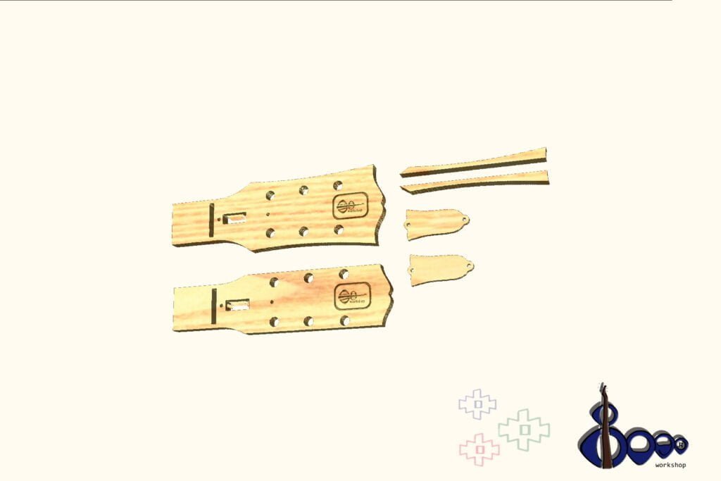 Gibson ES-355 Headstock Routing Template - bogoworkshop